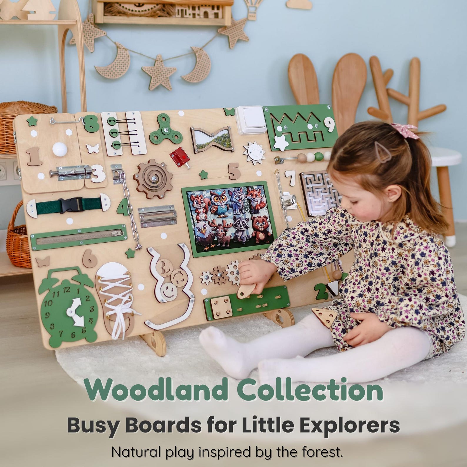 Toddler Busy Board * Christmas Baby Gift * Sensory Board * Montessori ...