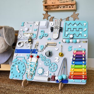 Toddler Busy Board Fidget Activity Boards, Sensory Montessori Toys ...