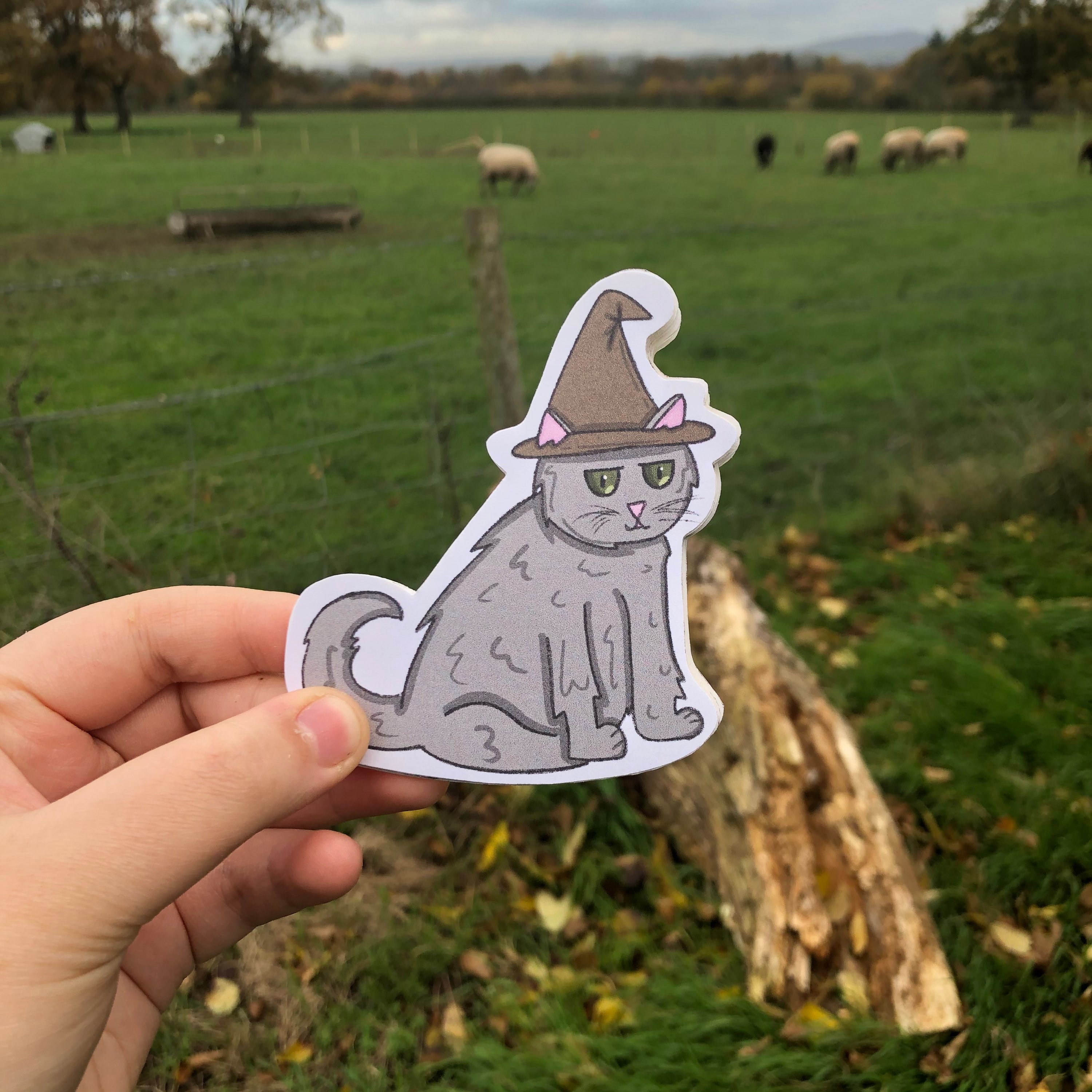 Wizard Cat Sticker - Etsy