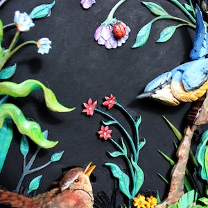 Spoils of Spring Automata. Oil Painted Mechanical Birds, Kinetic ...