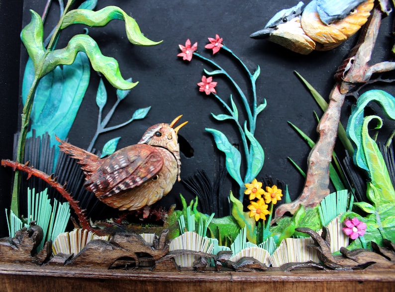 Spoils of Spring Automata. Oil Painted Mechanical Birds, Kinetic ...