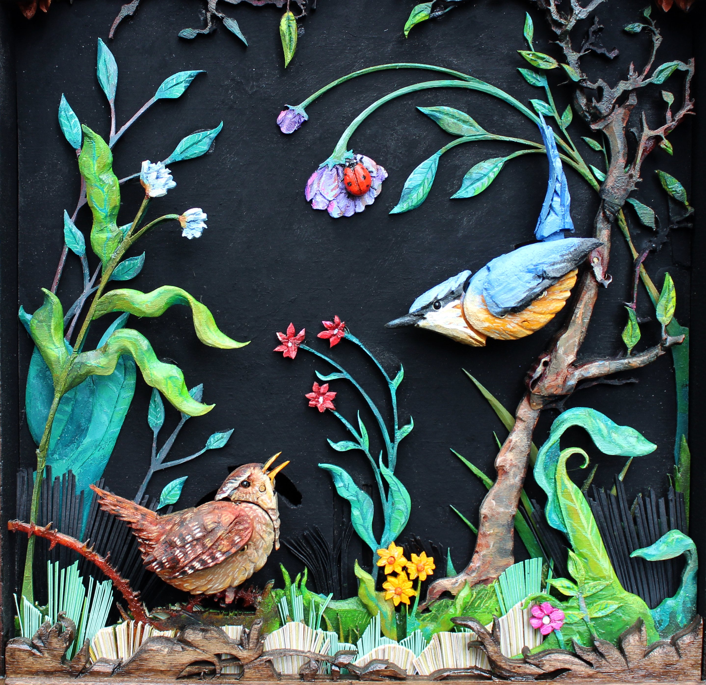 Spoils of Spring Automata. Oil Painted Mechanical Birds, Kinetic ...