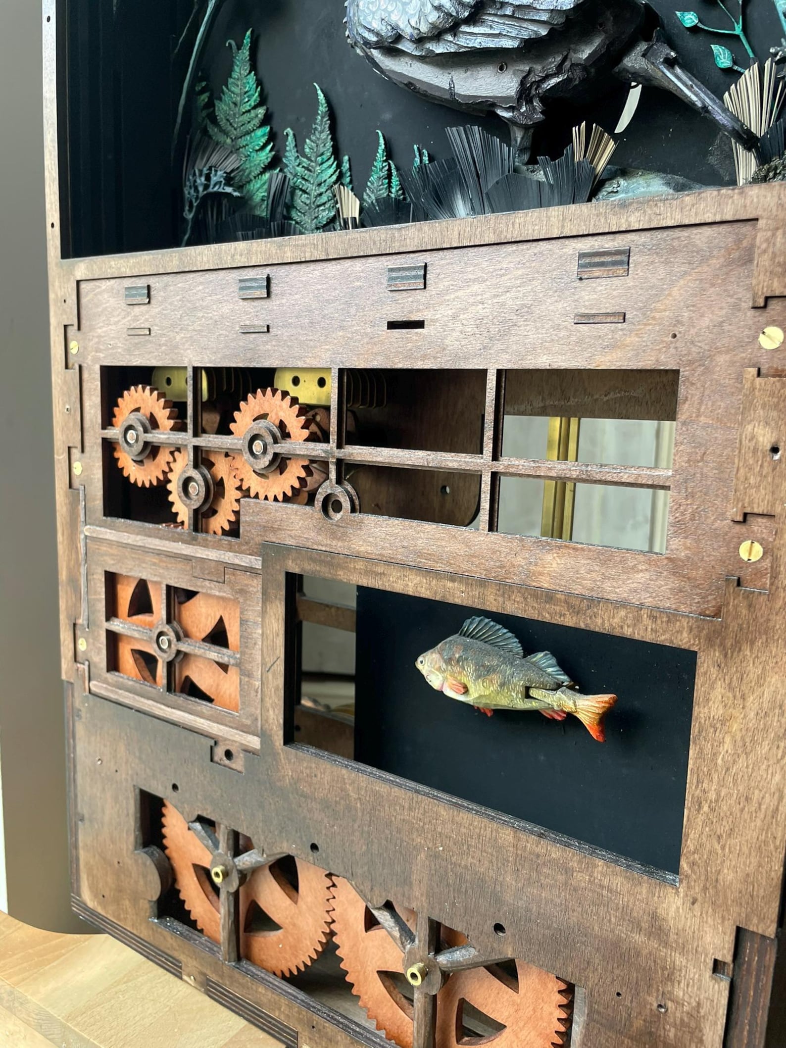 Riverside Automata. Custom River Scene With Oil Painted and Hand Carved ...