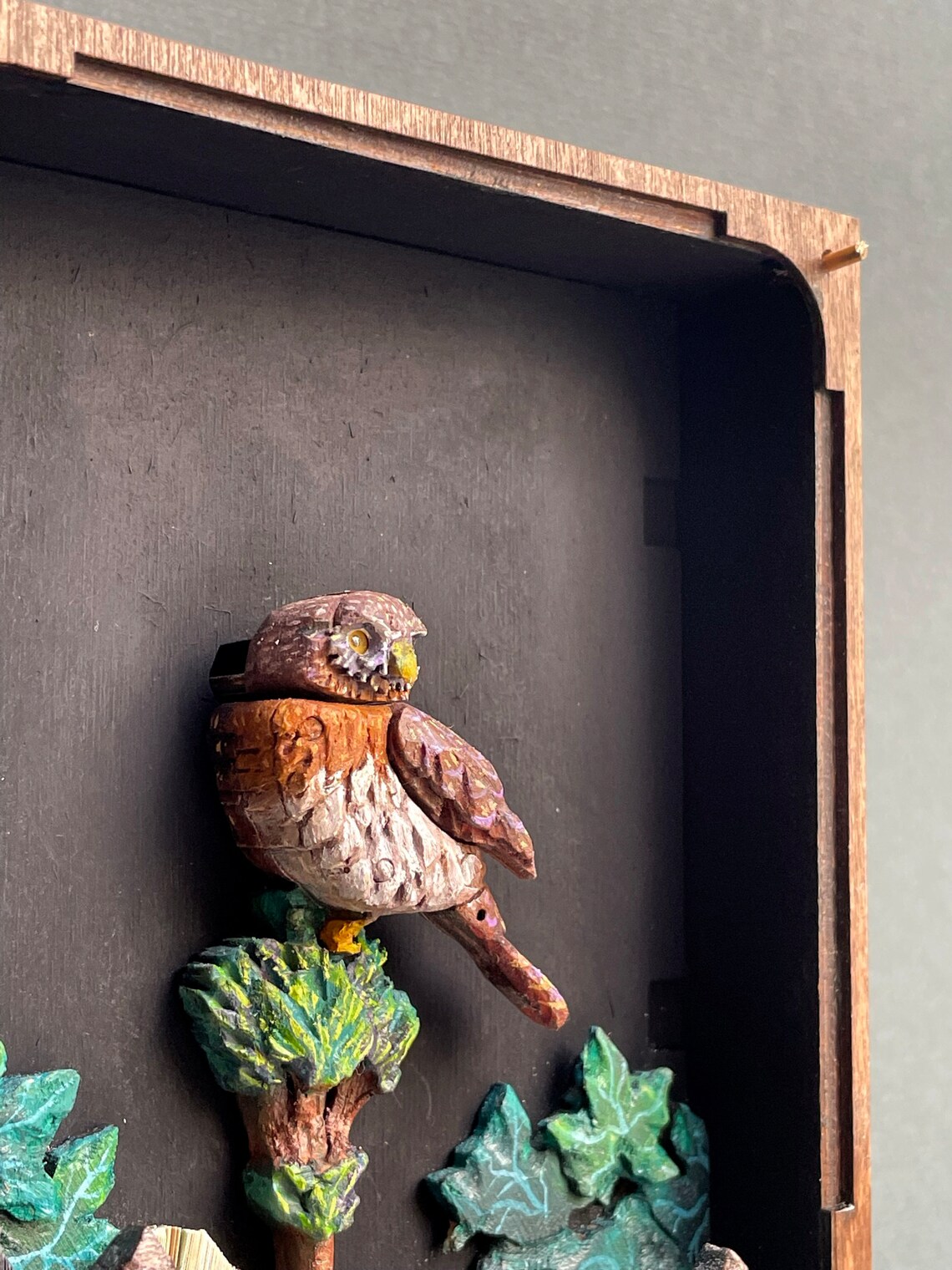 Prototype Owl Automaton. Oil Painted Mechanical Bird, Kinetic Hand ...