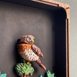 Prototype Owl Automaton. Oil Painted Mechanical Bird, Kinetic Hand ...