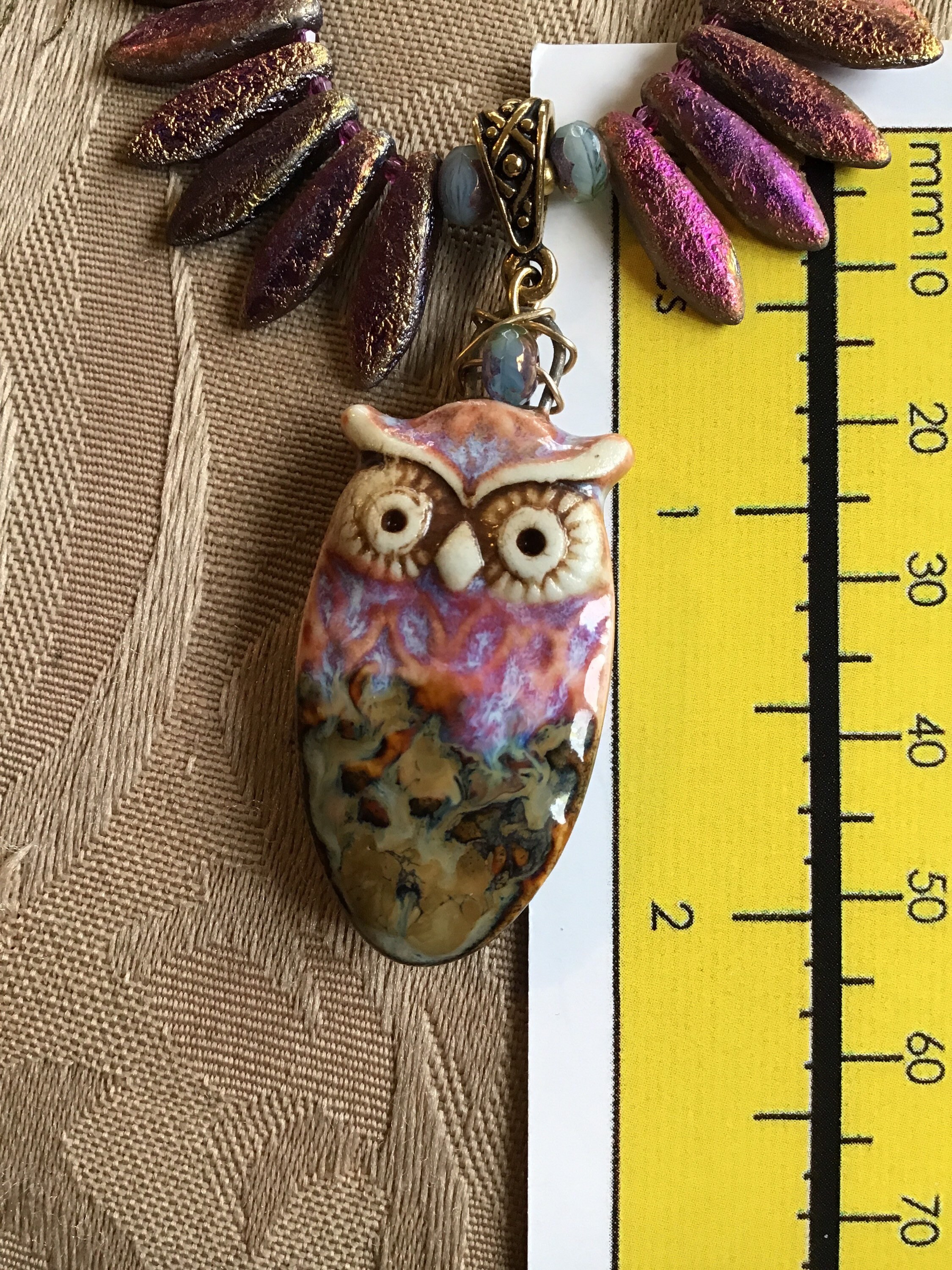 Artisan Owl in Chrysoprase and Strawberry Quartz - Etsy
