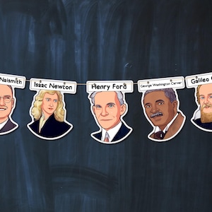 23 Faces,famous Scientists and Inventors,stem,classroom Decor,printable ...