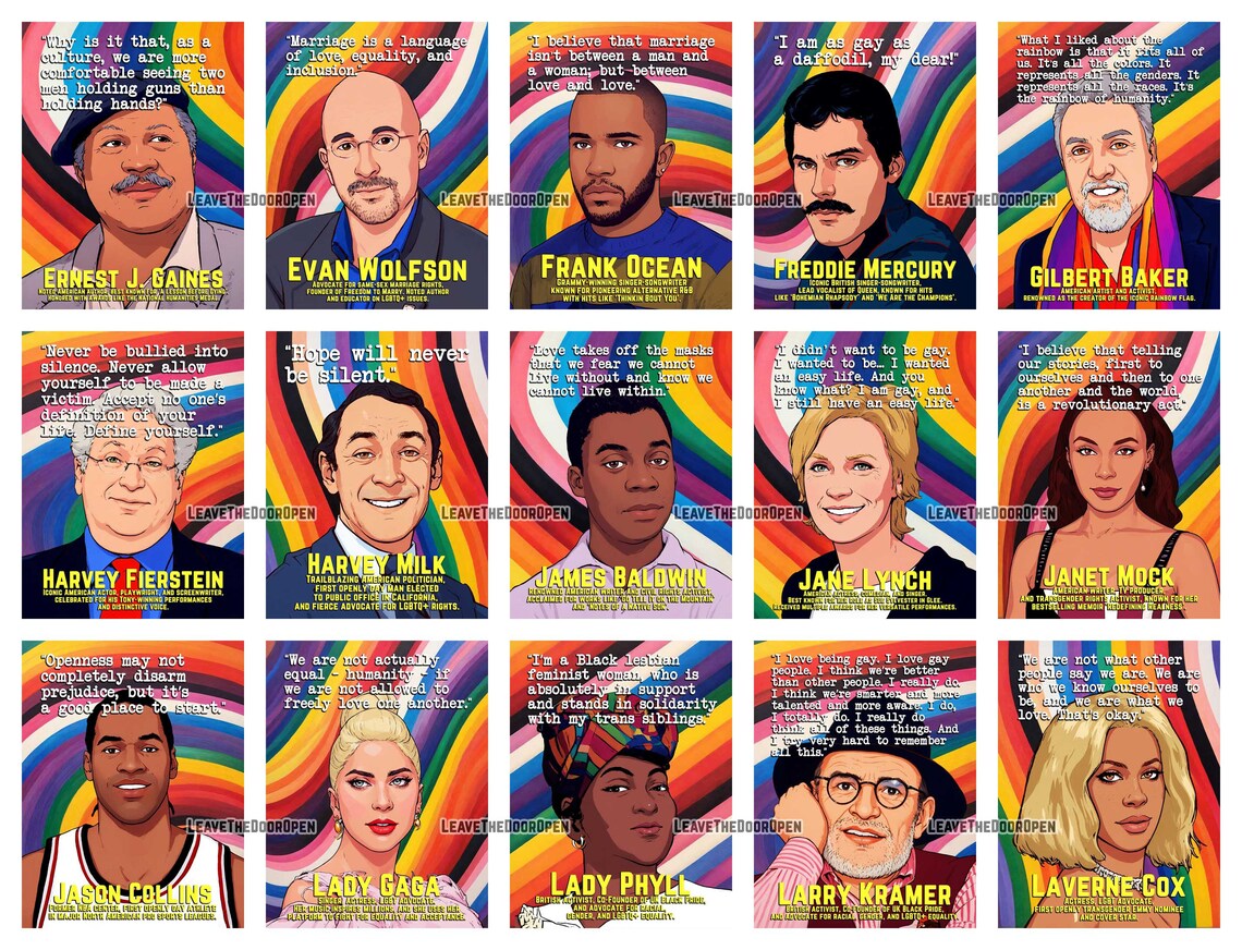 Pride Month Posters, LGBT History Month Bulletin Board Display, 44 ...