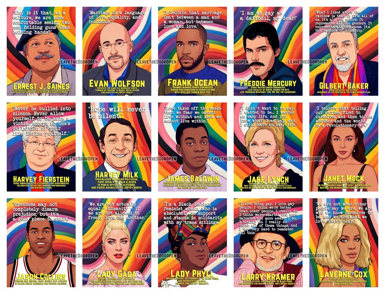 Pride Month Posters, LGBT History Month Bulletin Board Display, 44 ...