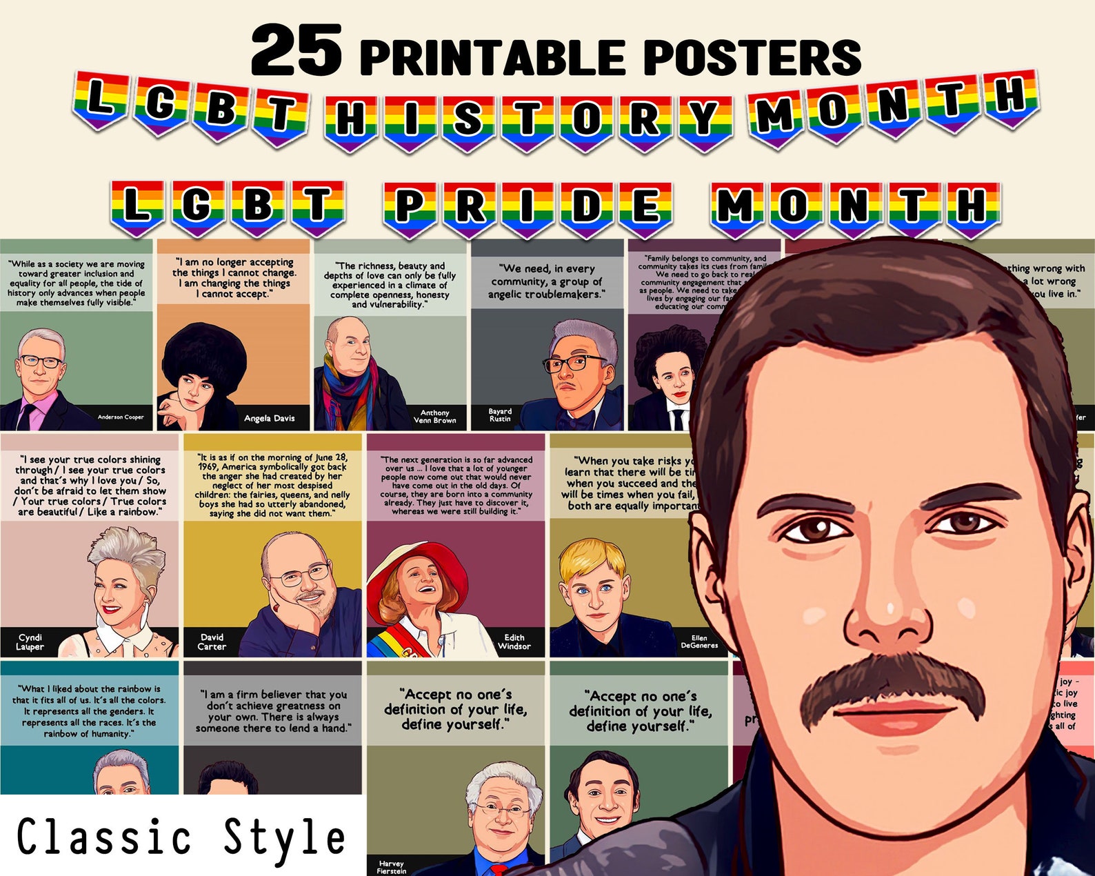 LGBTQ, History Month, LGBT Pride Month, 25 Elementary Classroom Posters ...