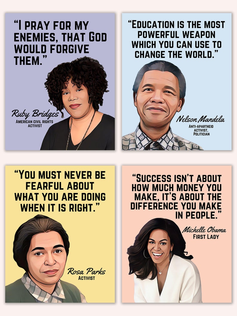 African American Heroes, Black History Month Printable Posters ...