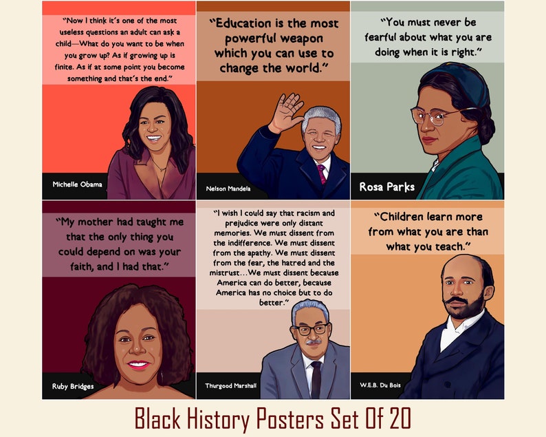 Famous Black History People Poster Bundle Pack:20 Printable - Etsy