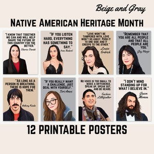 Famous Native American Leaders, Printable Indigenous Posters, National ...