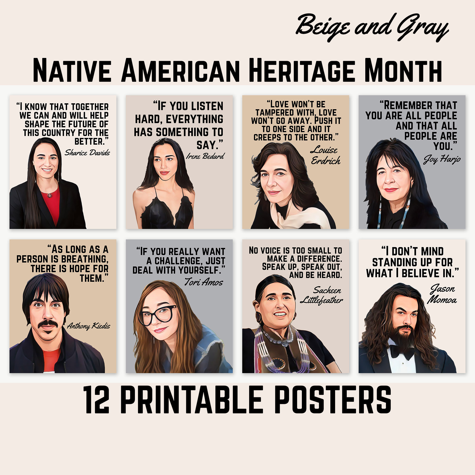 Famous Native American Leaders Printable Indigenous Posters - Etsy