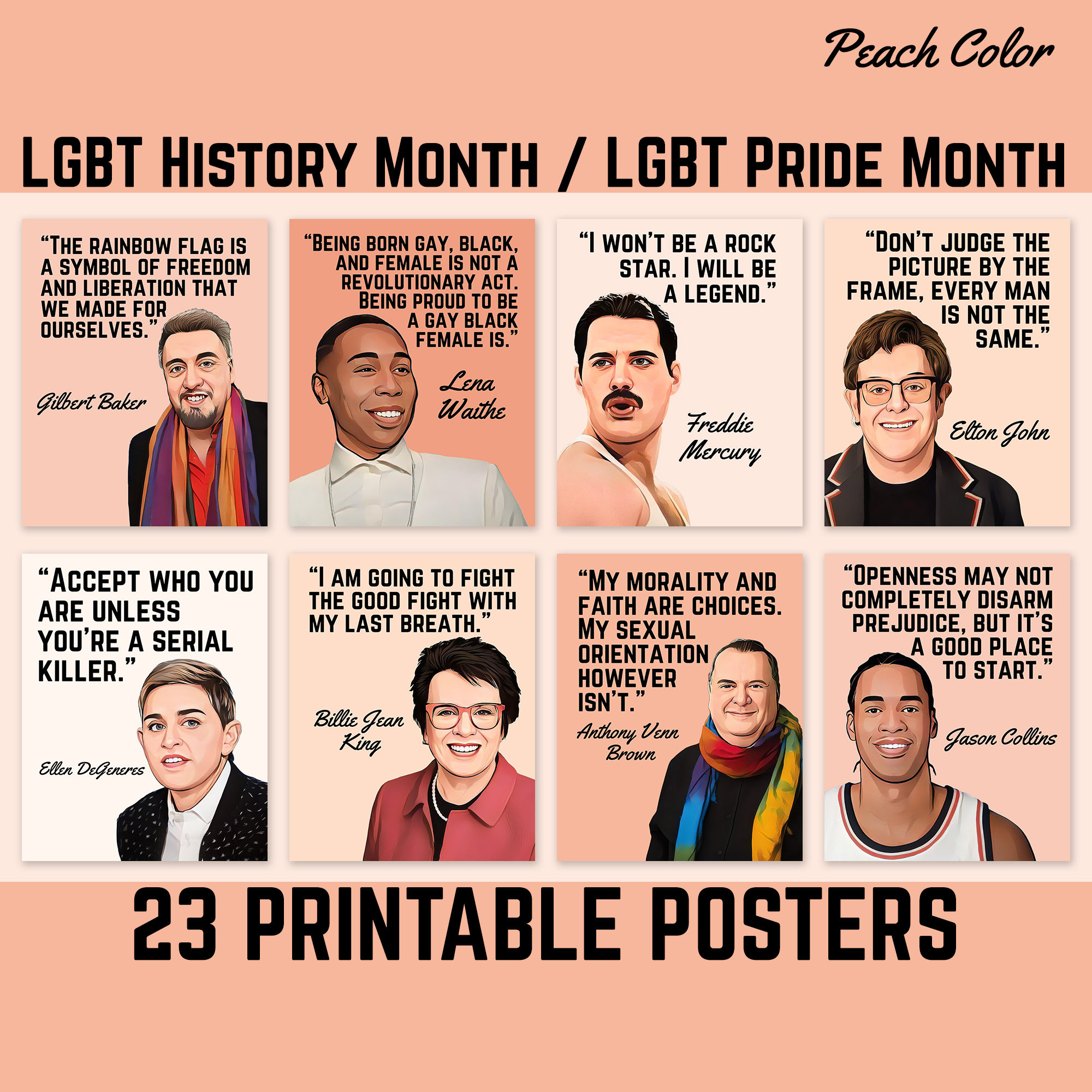 LGBT History Month, Lgbt Pride Month, Classroom Posters, Famous LGBTQ ...