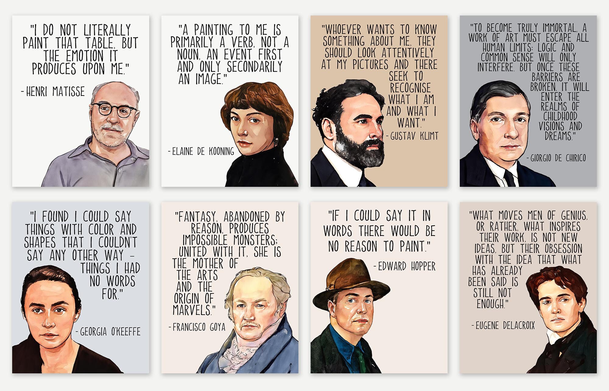40 Famous Art Quotes for Kids by Artists Classroom & Office Posters ...