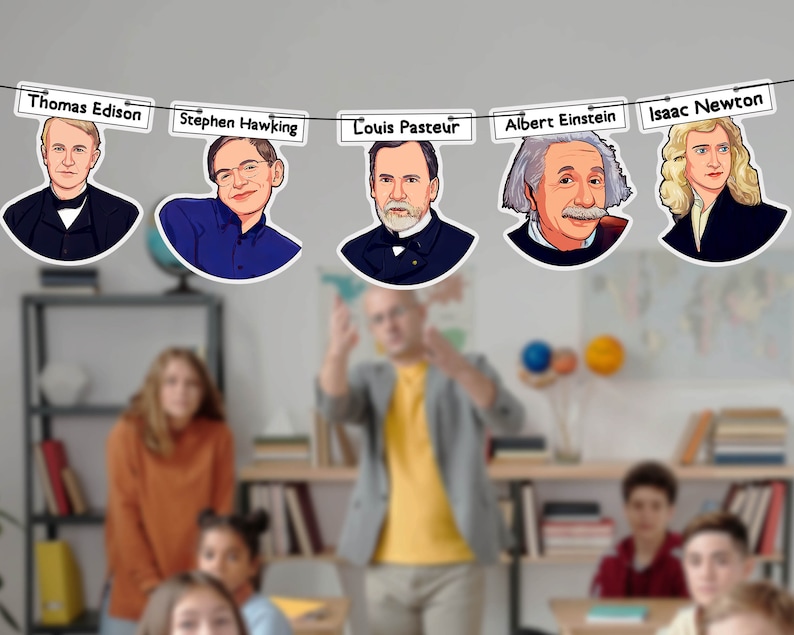 23 Faces,famous Scientists and Inventors,stem,classroom Decor,printable ...