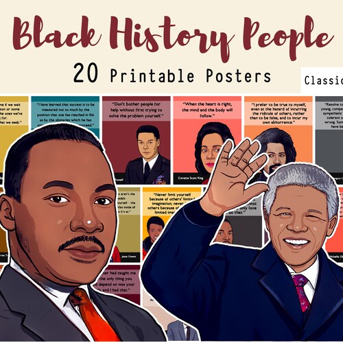 Black History Month Classroom Decor Poster Set African - Etsy UK