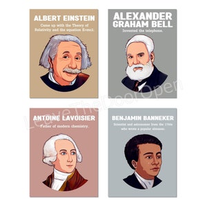 23 Famous Scientists and Inventors Posters, STEM Classroom Decor ...