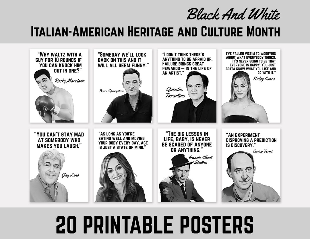 Italian-american Heritage and Culture Month, Classroom Posters, Famous ...
