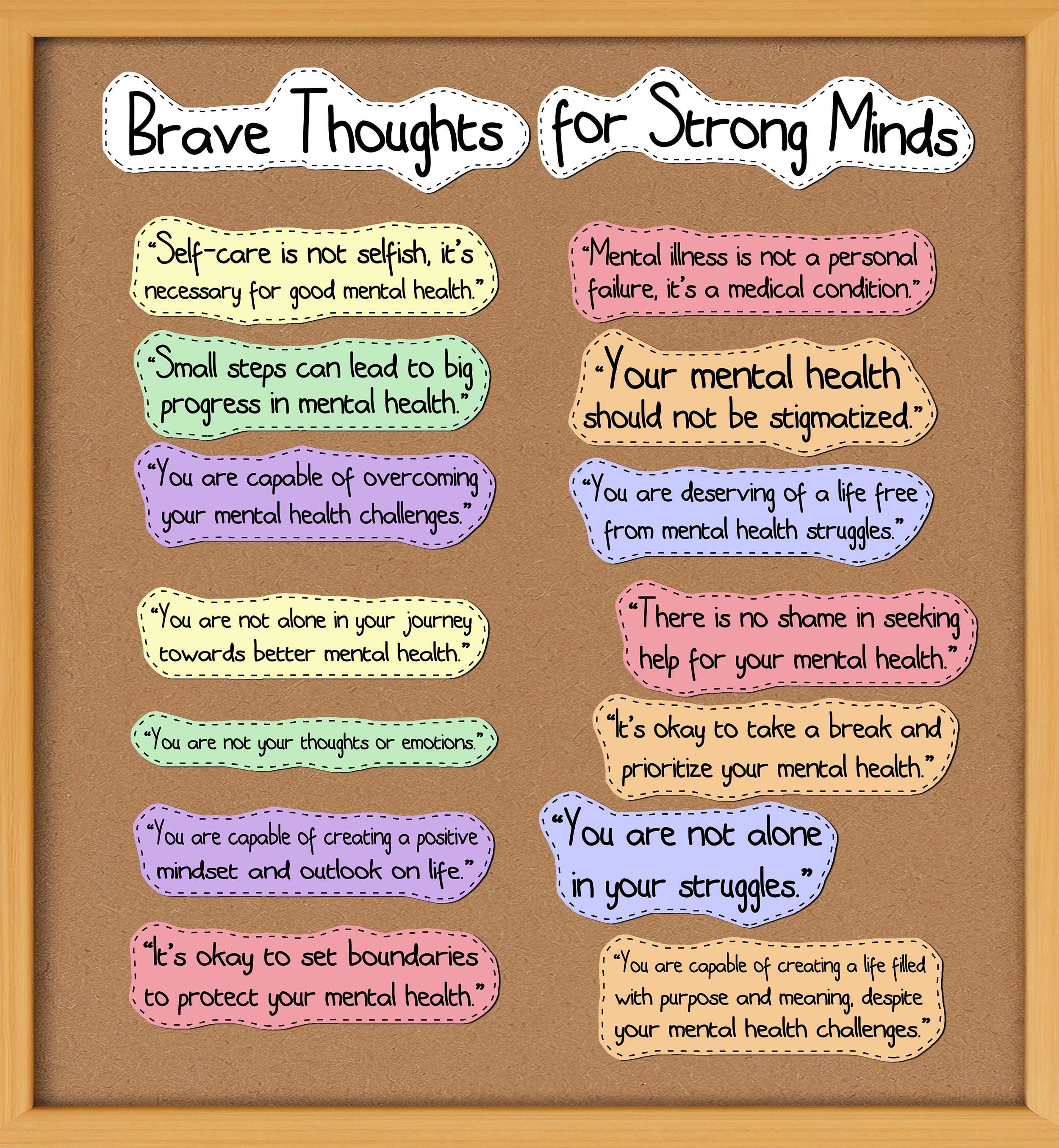 50 Quotes to Brighten Your Mind, Mental Health Awareness Month Bulletin ...