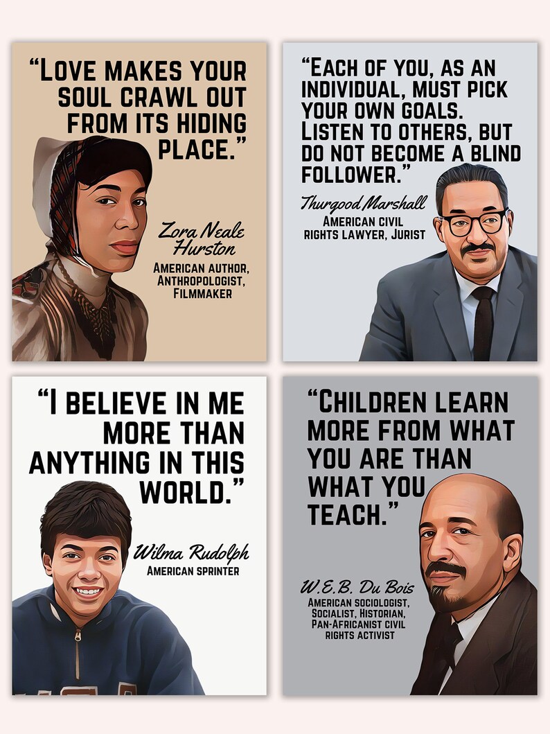 African American Heroes, Black History Month Printable Posters ...