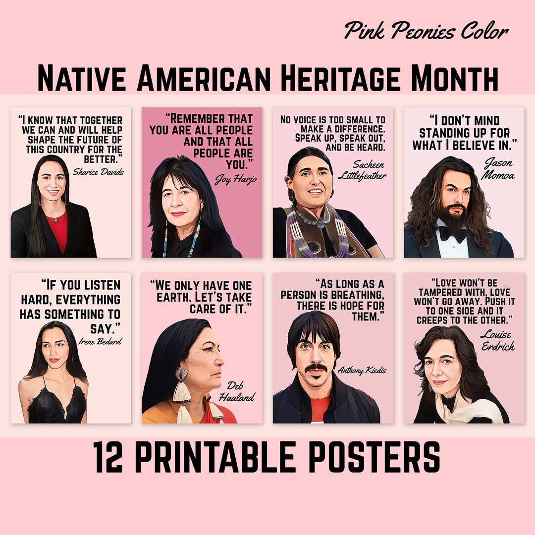 Famous Native American Leaders, Printable Indigenous Posters, National ...