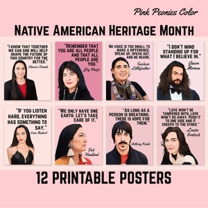 Famous Native American Leaders, Printable Indigenous Posters, National ...