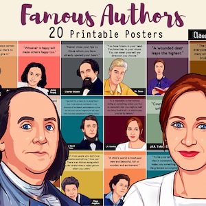 Famous Authorsliterary Quote Posters20 Printable - Etsy