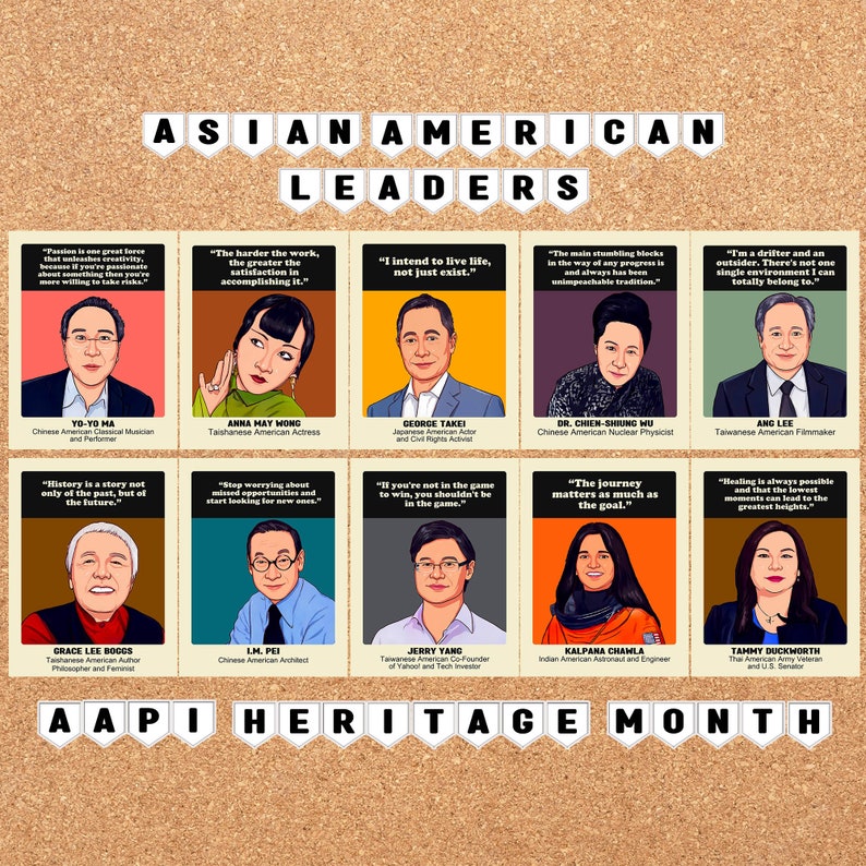 Asian American Leaders, AAPI Asian Pacific American Heritage Month, 10 ...