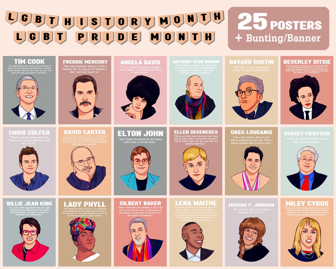 LGBTQ History Month LGBT Pride Month 25 Elementary - Etsy