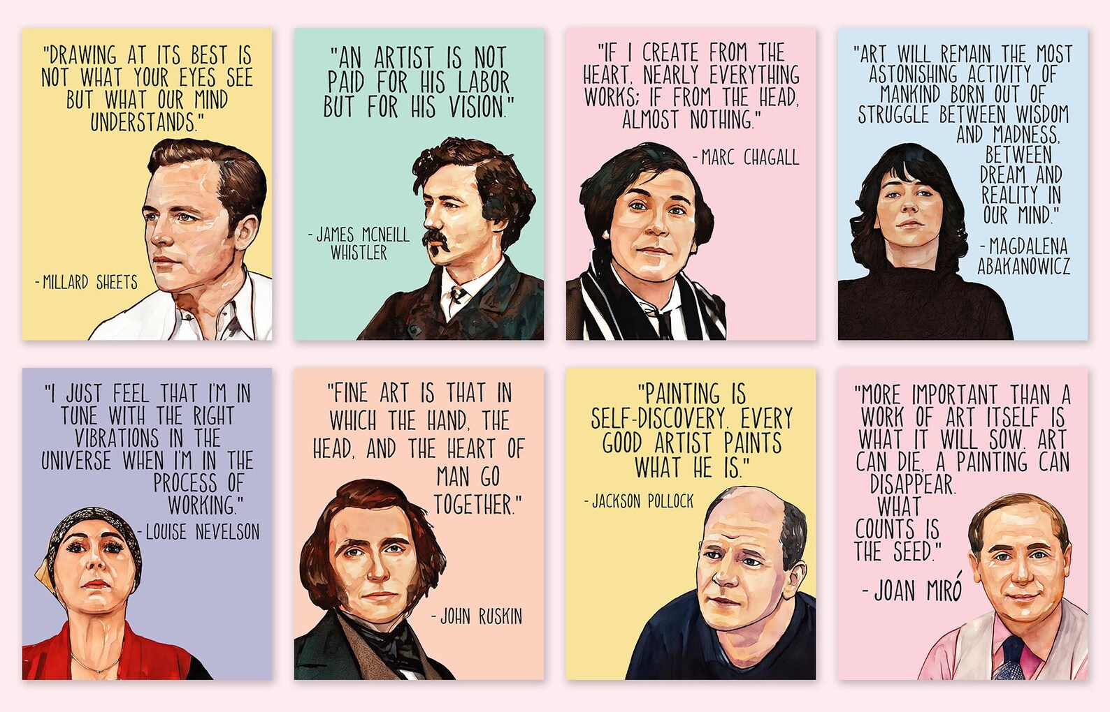 40 Art Quotes for Kids by Famous Artists Classroom & Office ...