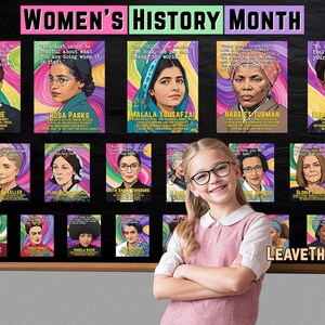 80 Influential Women, Women’s History Month Posters – Bulletin Board ...