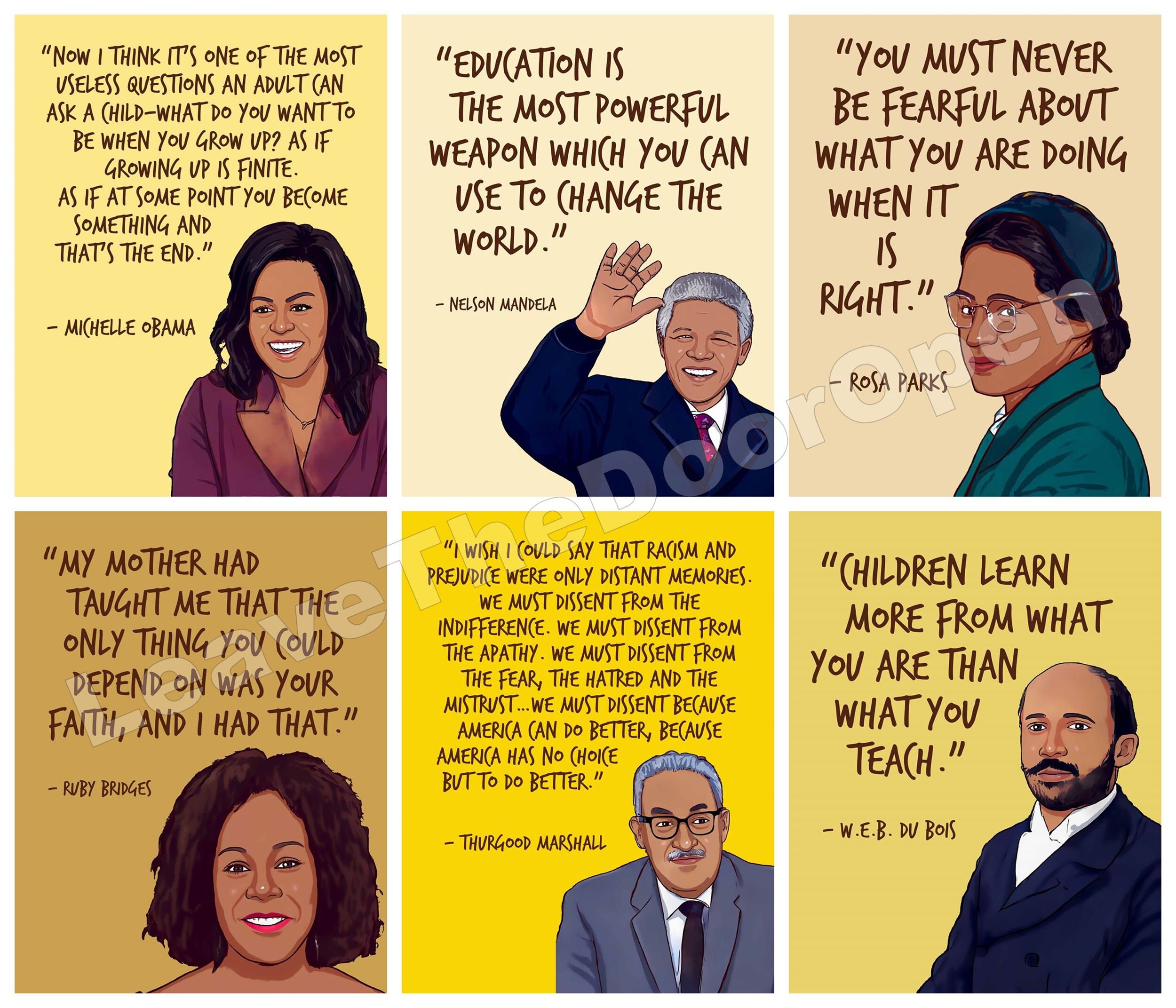 Golden Black History Month, 20 Printable Posters,teacher Wall Art ...