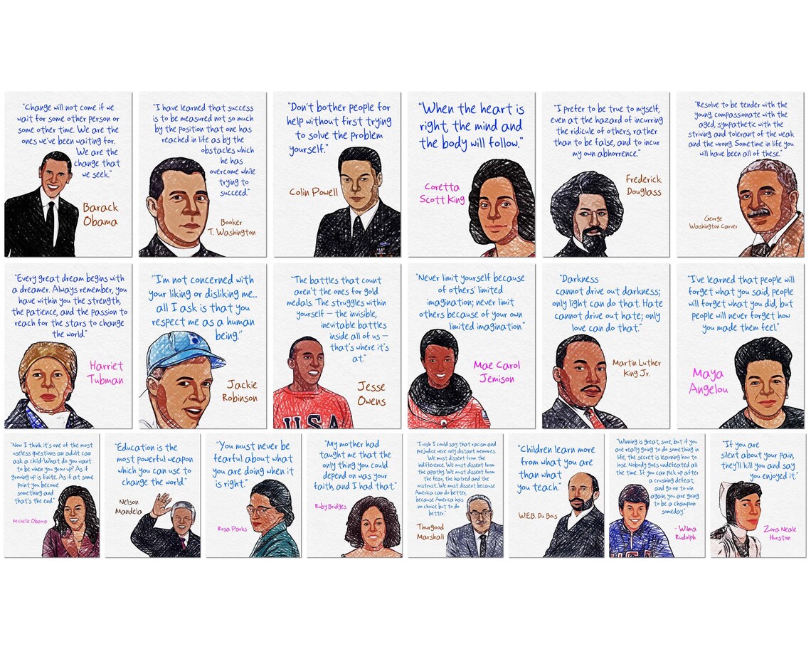 Black History Month Posters, Motivational Classroom Decor (digital ...