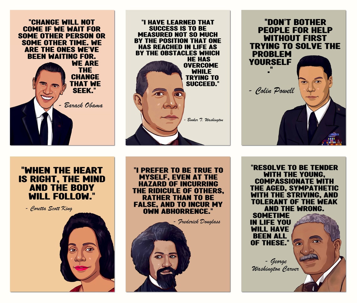 African American Heroes, Black History Month, 20 Printable Posters ...