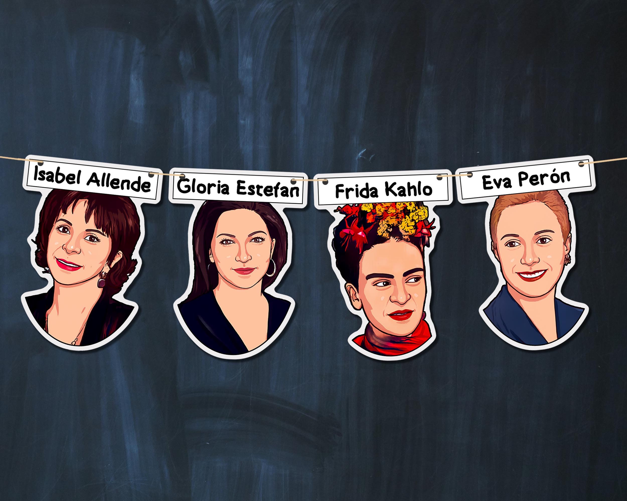 13 Faces,famous Hispanic Women in History,classroom Decor,printable PDF ...