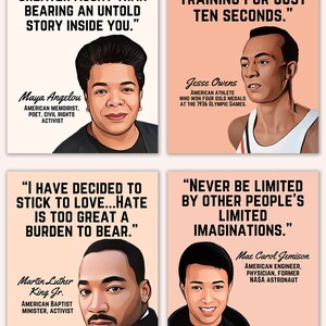 African American Heroes, Black History Month Printable Posters ...