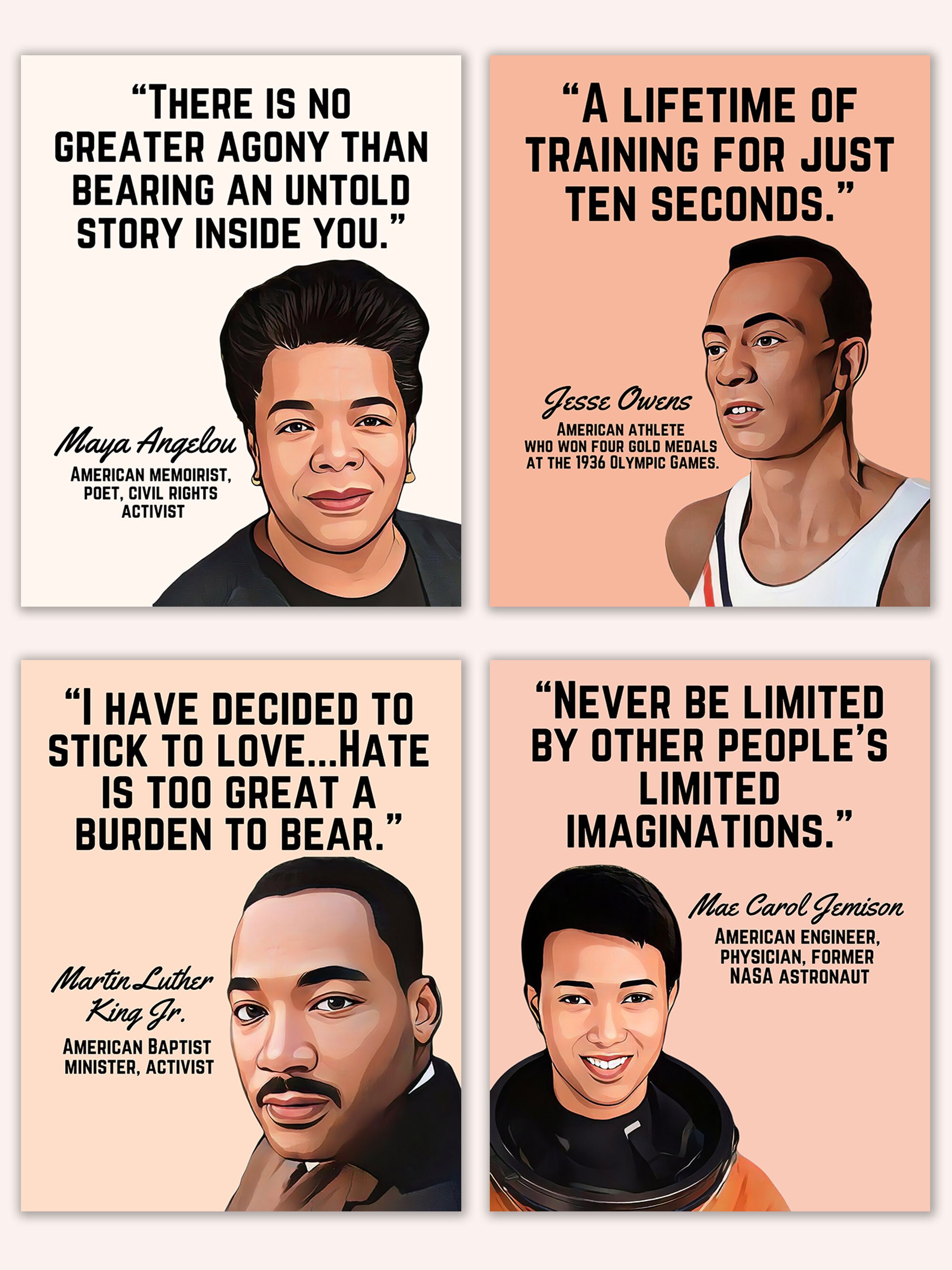 African American Heroes, Black History Month Printable Posters ...