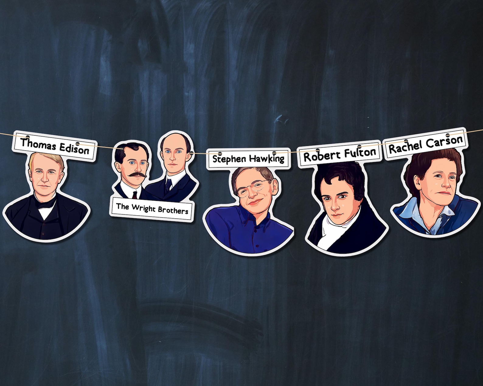 23 Faces,famous Scientists and Inventors,stem,classroom Decor,printable ...