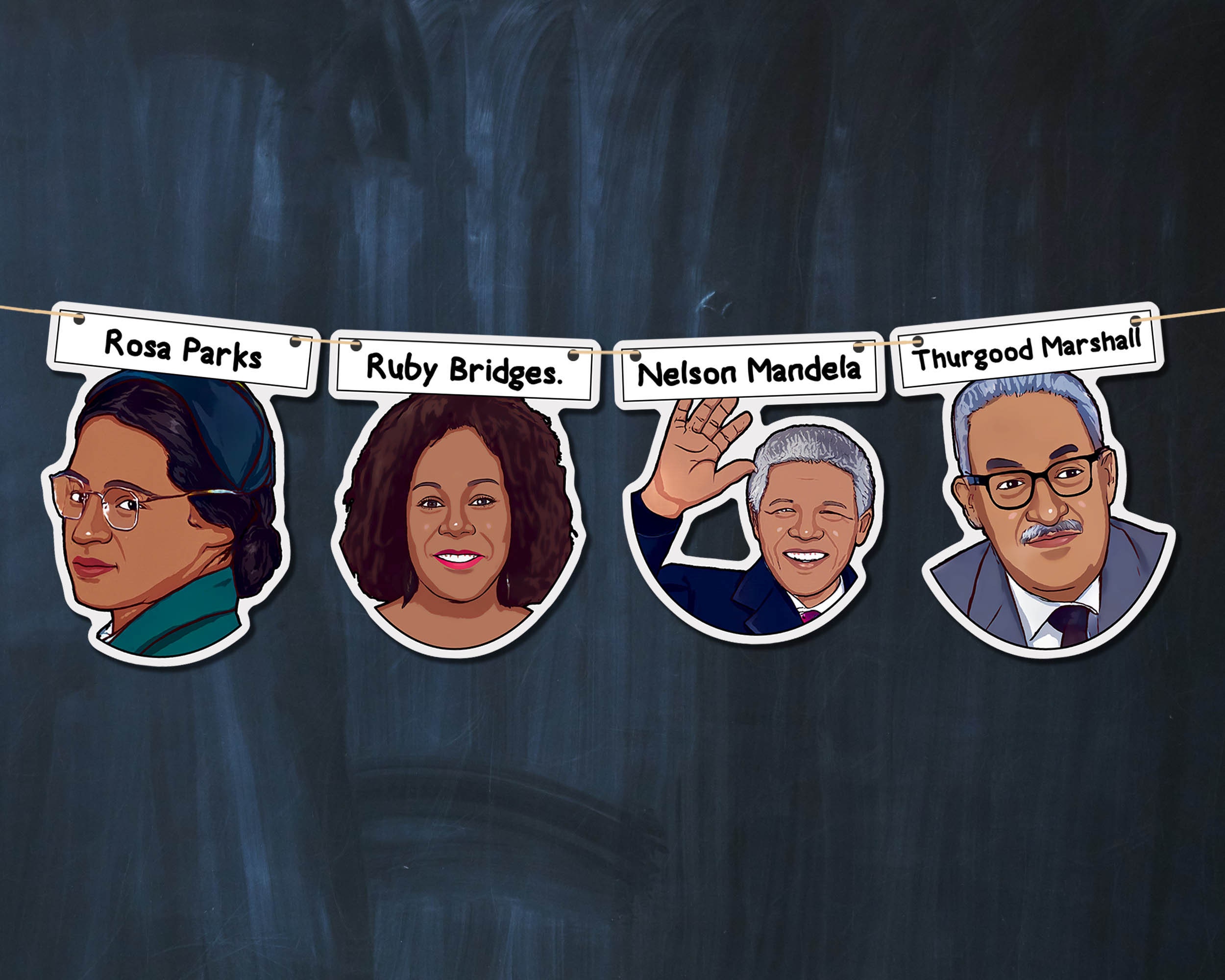 20 Facesblack History Monthclassroom Decorprintable PDF - Etsy