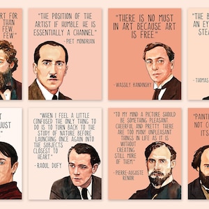 40 Art Quotes for Kids by Famous Artists - Bulletin Board - Classroom ...