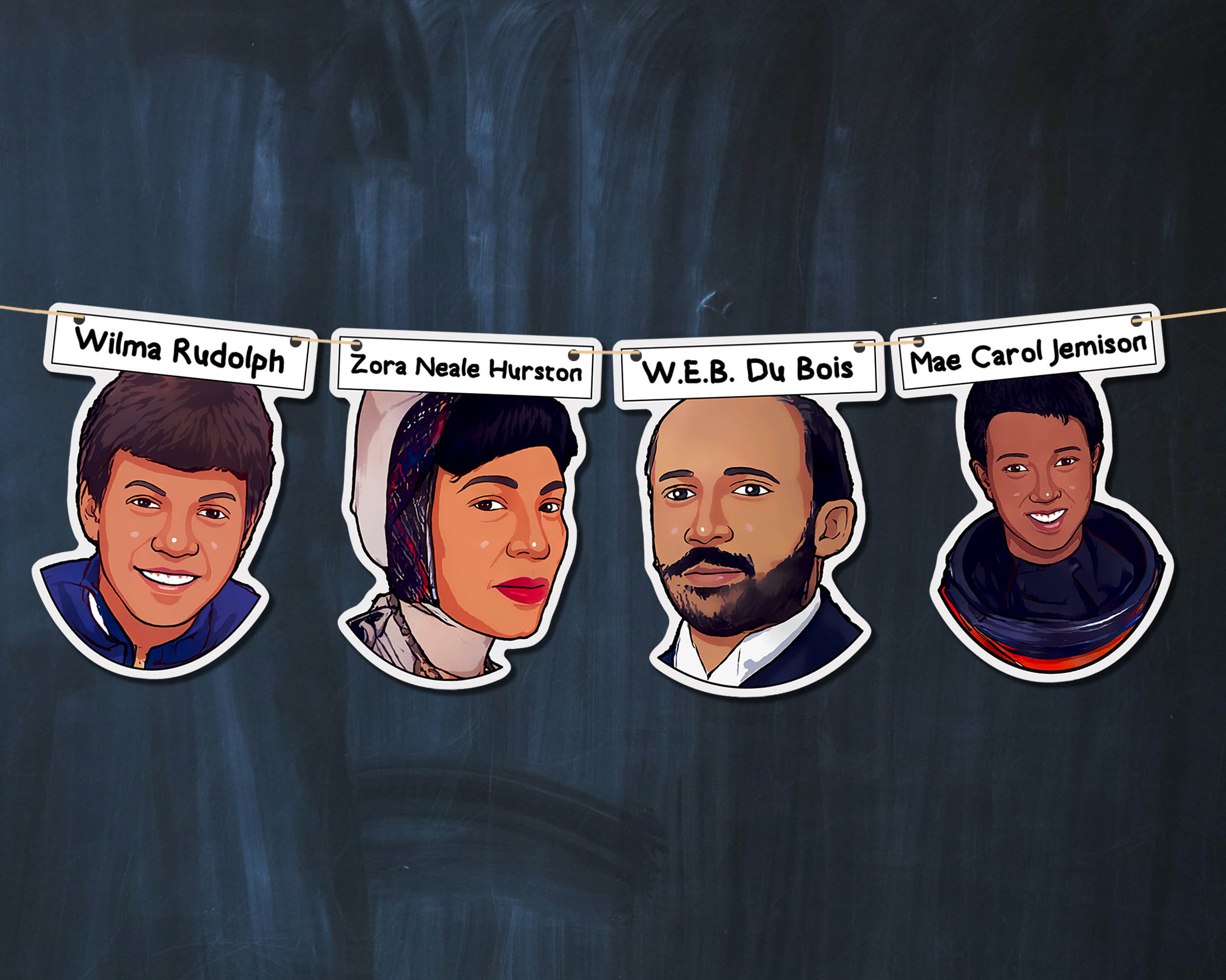 20 Facesblack History Monthclassroom Decorprintable PDF - Etsy