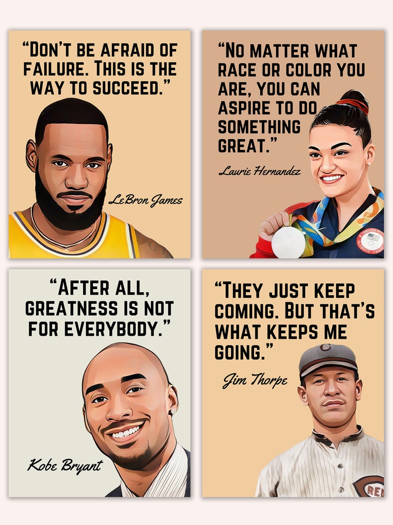 Digital Download Famous Athletes Posters, Classroom Decor, Office ...