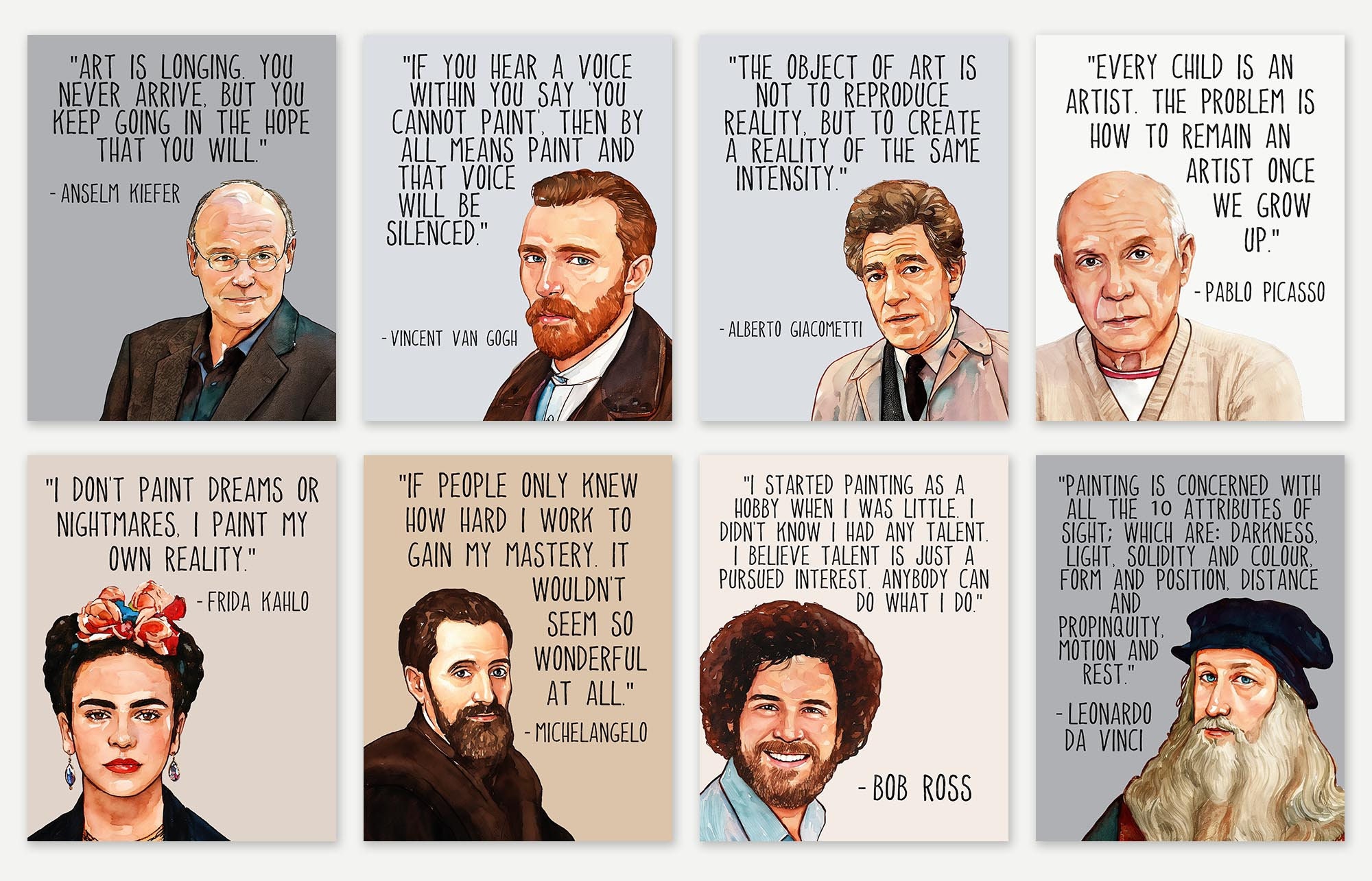 40 Famous Art Quotes for Kids by Artists Classroom & Office Posters ...