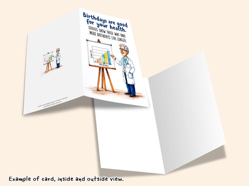 Scientific Birthday Card Printable Birthdays Are Good for Your Health ...