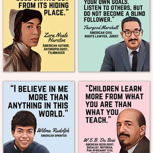 African American Heroes, Black History Month Printable Posters ...