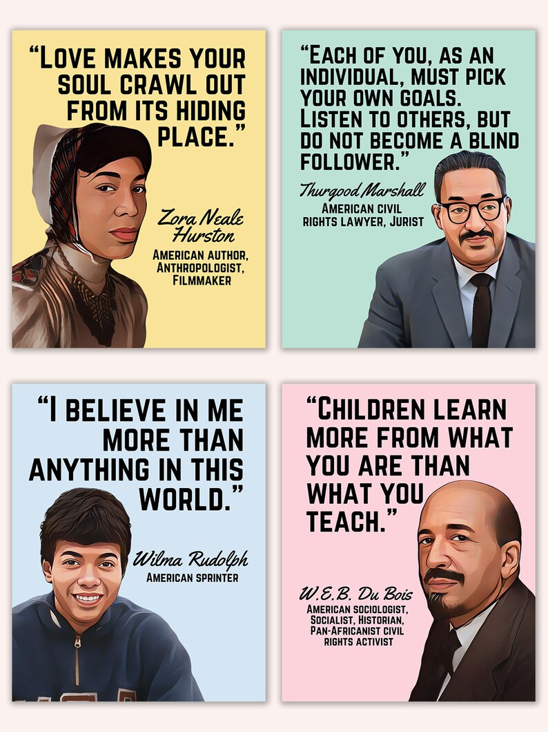 African American Heroes, Black History Month Printable Posters ...