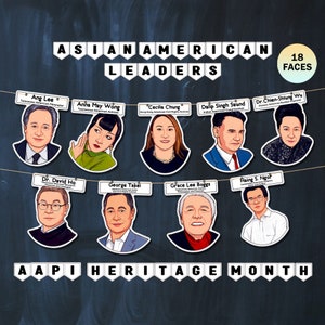 18 Faces, Asian American Leaders, AAPI Asian Pacific American Heritage ...