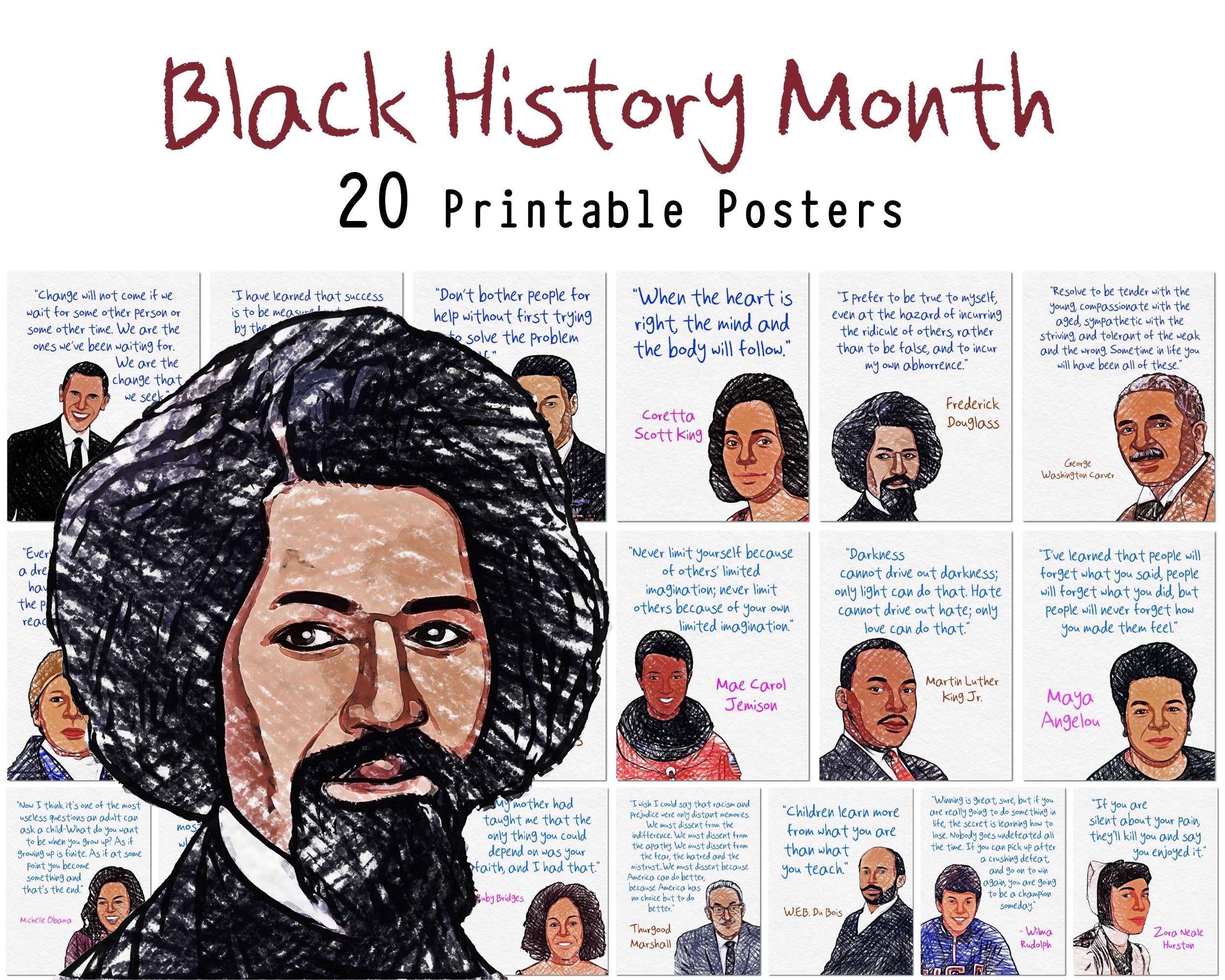 Black History Month Posters / 20 Elementary Classroom Posters ...